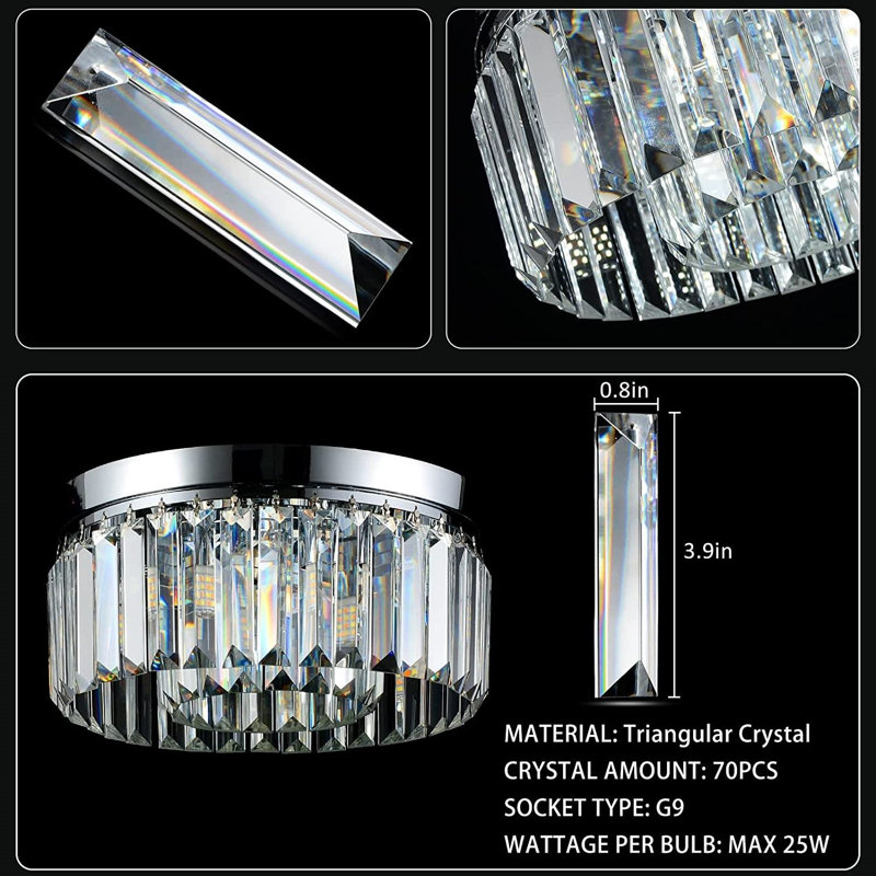 Mercer41 Modern Small Crystal Chandeliers | Wayfair